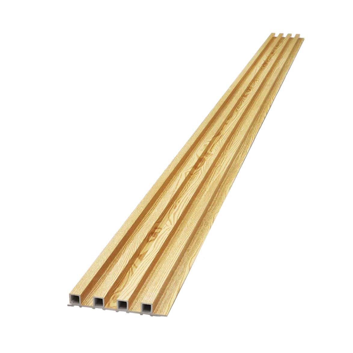 WPC Fluted Pannels, Golden Oak color, 8 feet long * 6.5inch — Diydekor