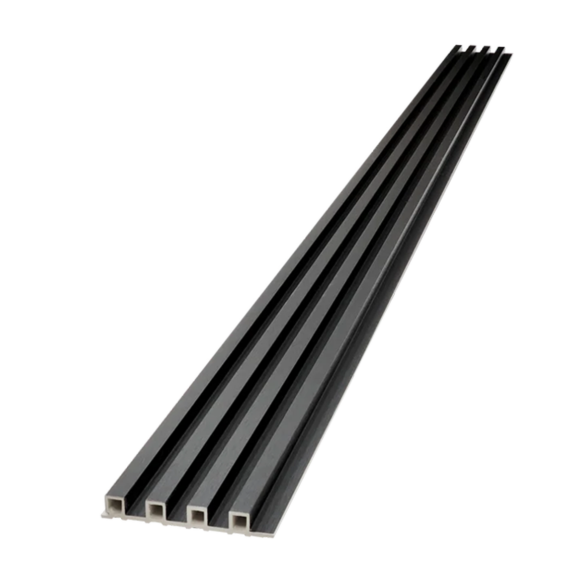 WPC Fluted Panels, Black color, 8 feet long * 6.5inch — Diydekor