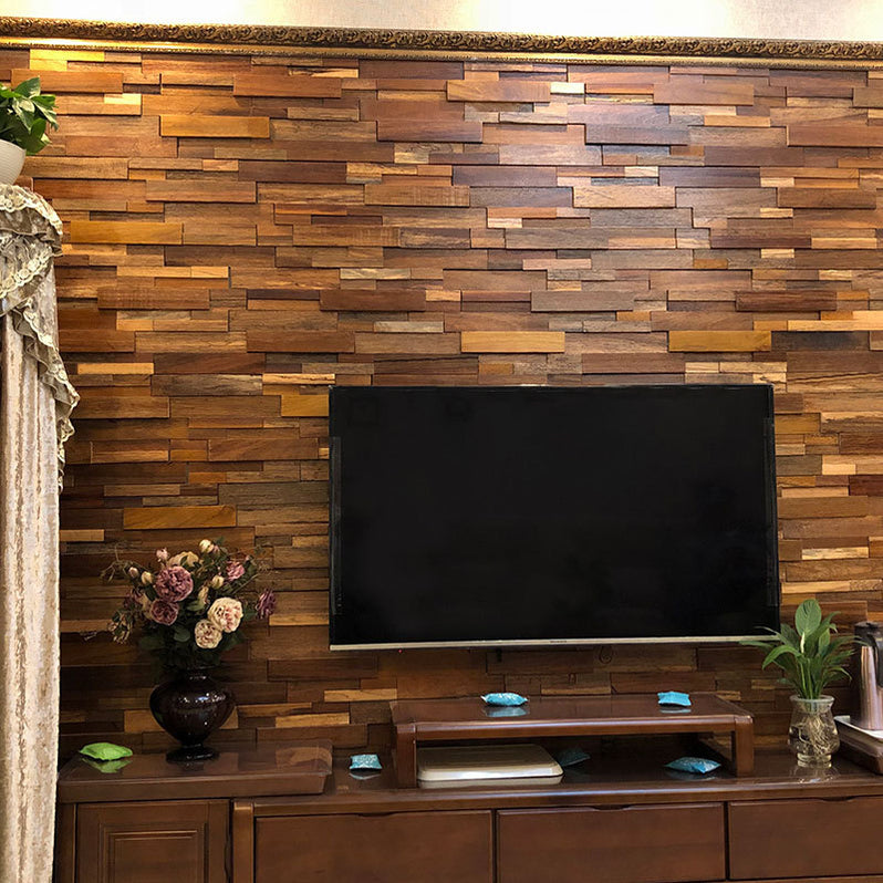 Wood Wall Pannel Mosaic Tile (Set of 6) 11.62 sqft — Diydekor