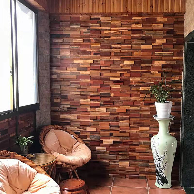 Wood Wall Pannel Mosaic Tile (Set of 6) 11.62 sqft — Diydekor