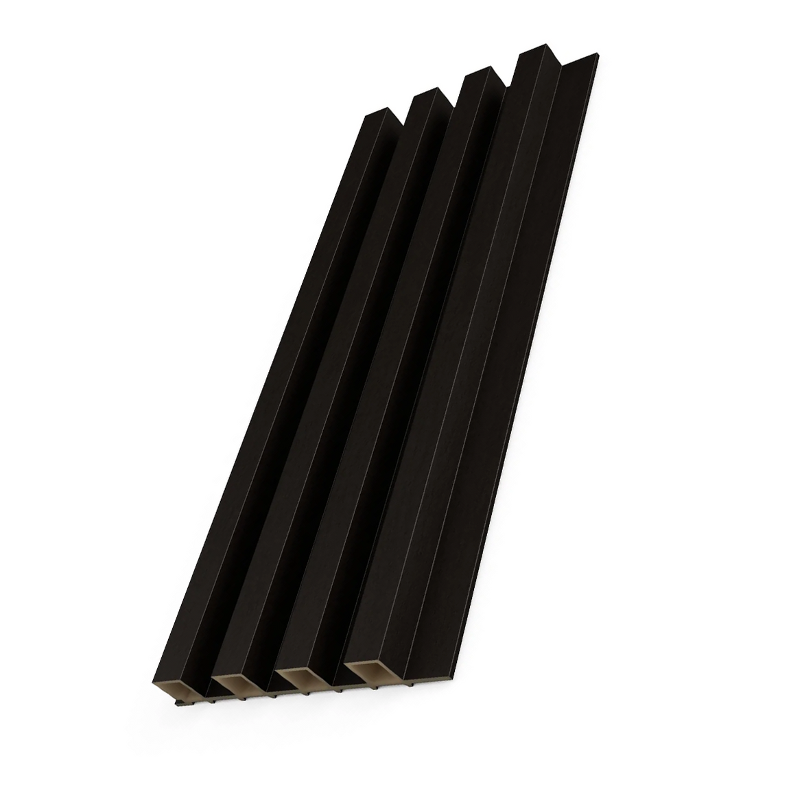 WPC Fluted Panels, Black color, 8 feet long * 6.5inch — Diydekor